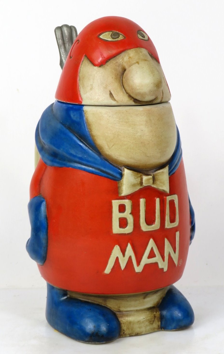 Item #13980 1976 Budweiser Bud Man "Solid Head" Stein CS1v1