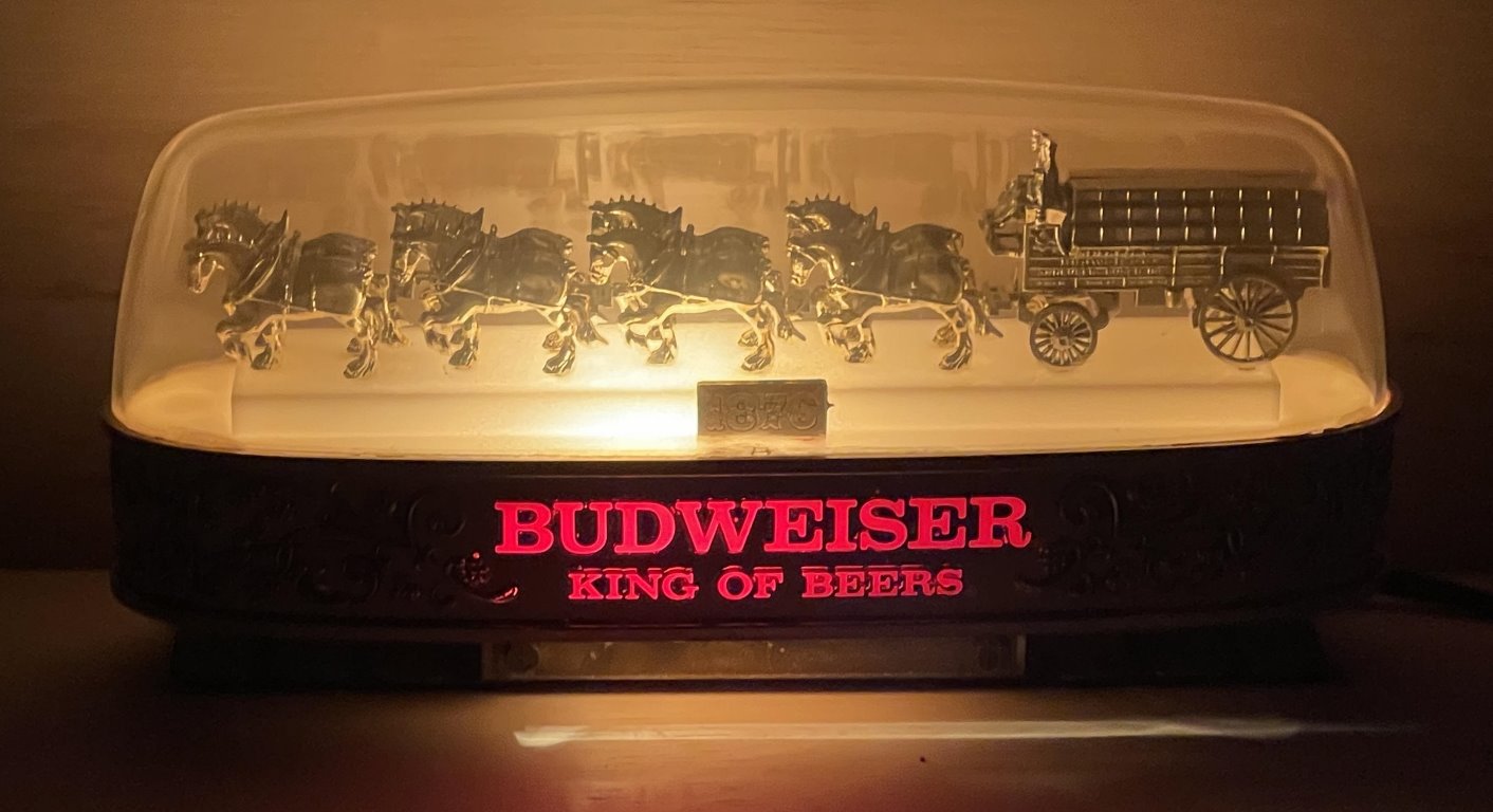 Item #39122 1960 Budweiser Clydesdales 004-124 Cash Register Sign