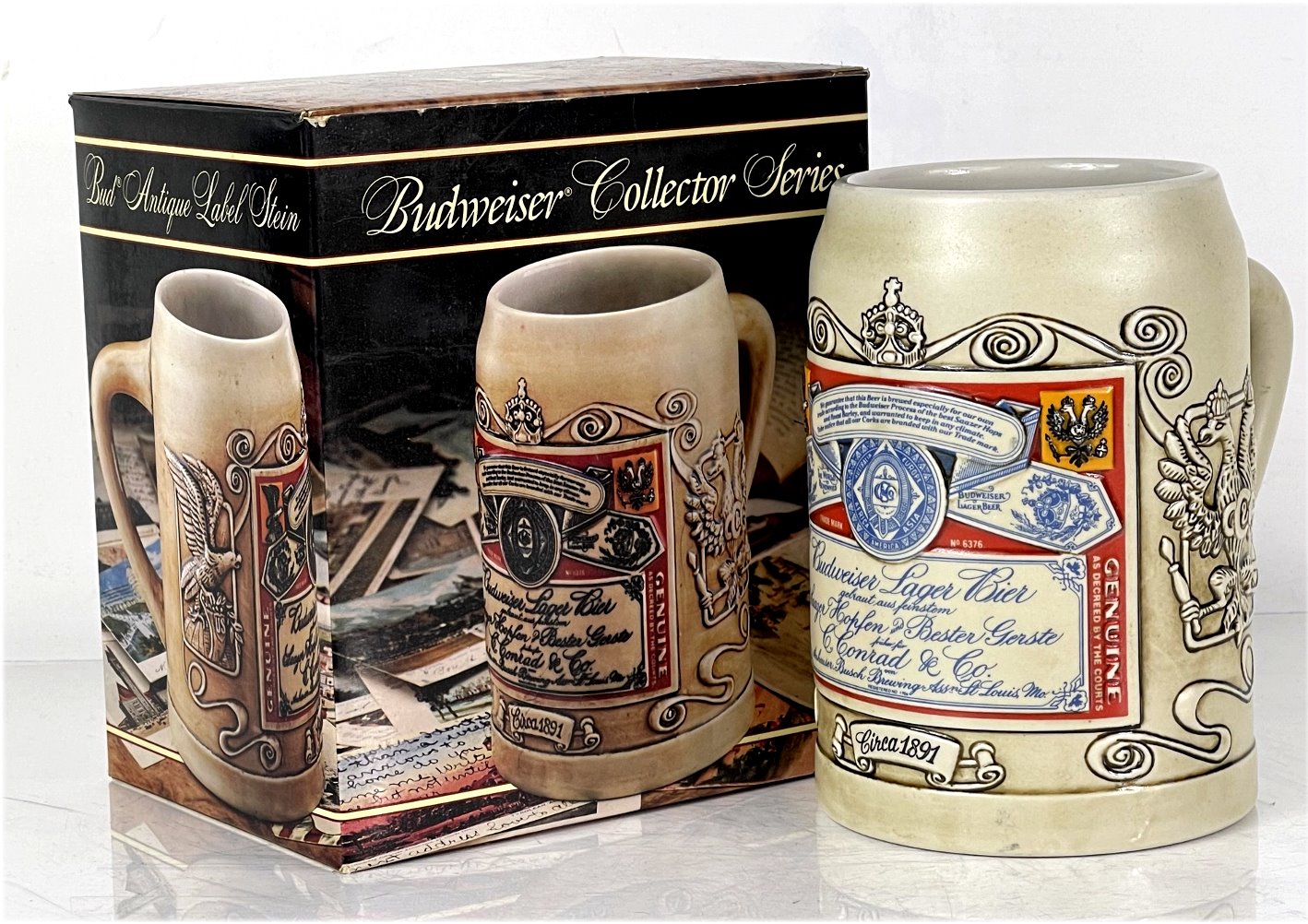 Item #37430 1990 Budweiser Label #2 "Antique" Label CS127