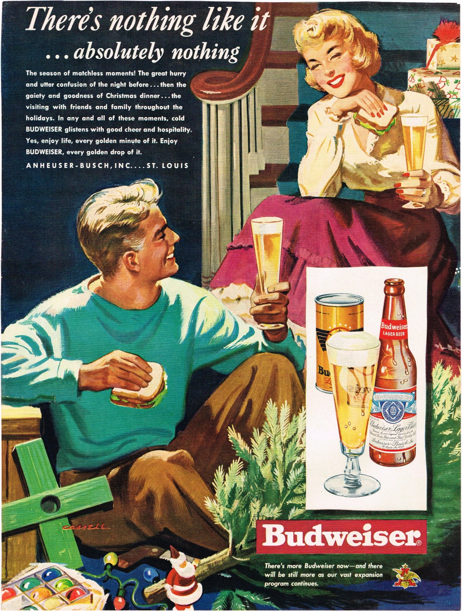 Item #19066 1949 Budweiser Lager Beer Paper Ad