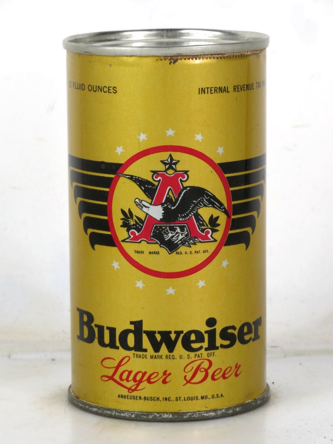 Item #10963 1948 Budweiser Lager Beer Flat Top Can OI-162