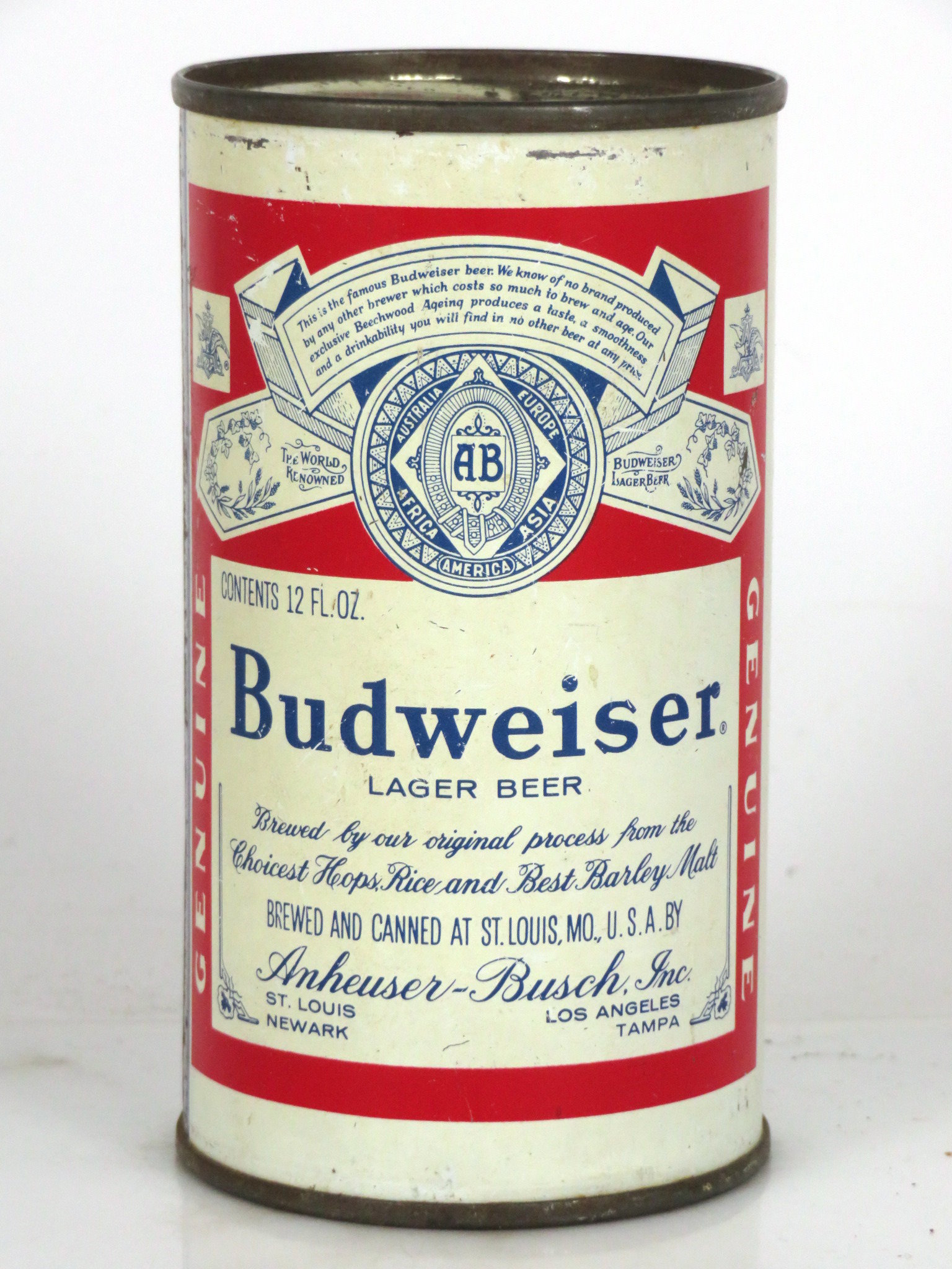 Item #35210 1961 Budweiser Lager Beer Flat Top Can 44-19.1a