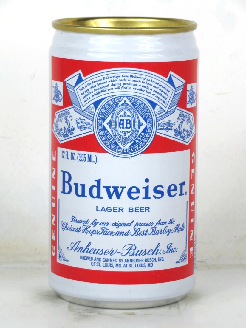 Item #99092 1978 Budweiser Lager Beer Tab Top Can Undocumented