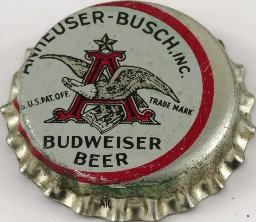 Item #94234 1937 Budweiser Lager Beer (metallic wings) Bottle Cap