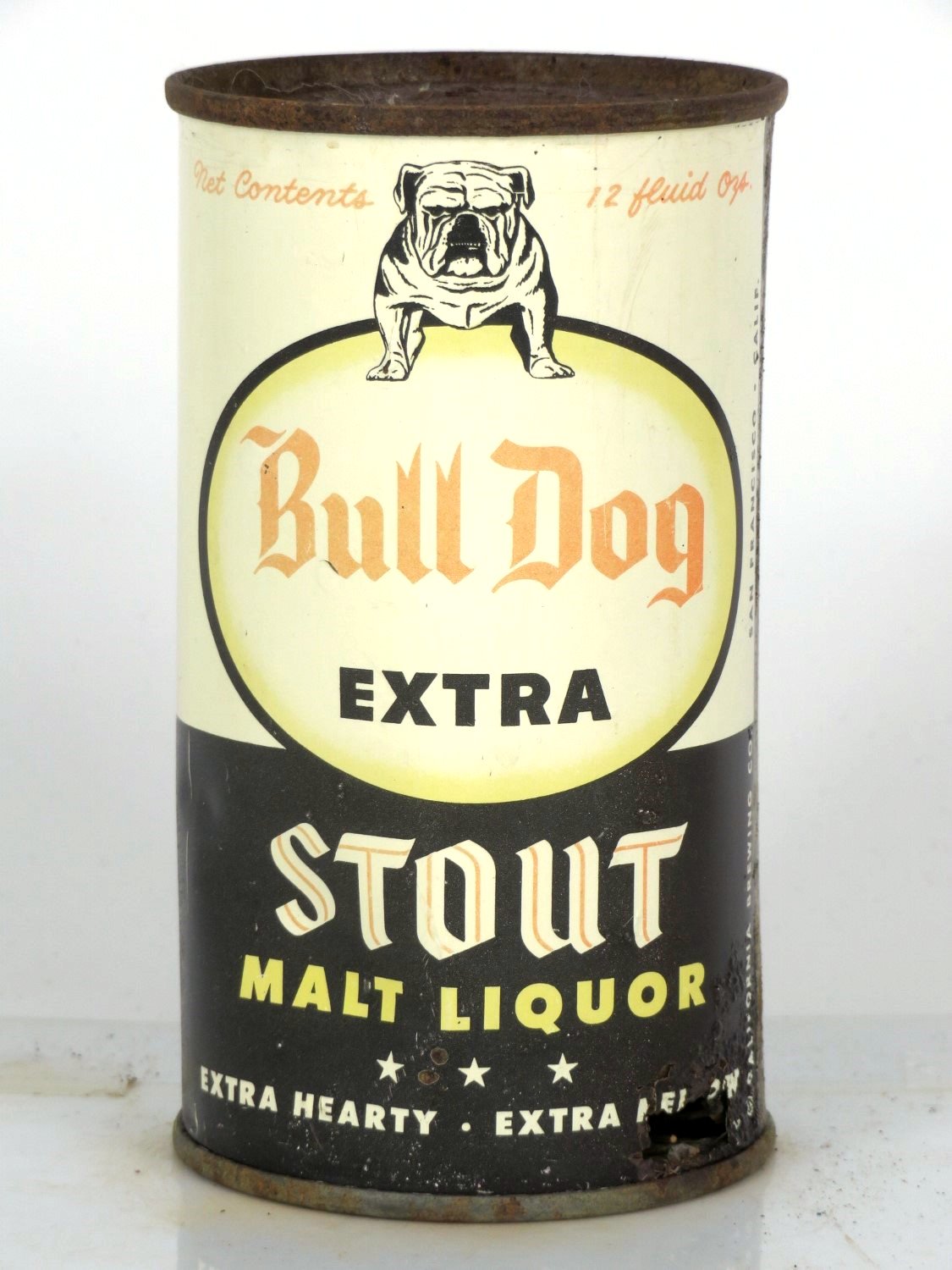 Item #11175 1956 Bull Dog Stout Malt Liquor Flat Top Can 45-27