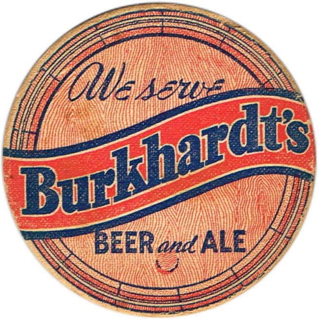 Item #4374 1945 Burkhardt's Beer/Ale Coaster OH-BBC-2
