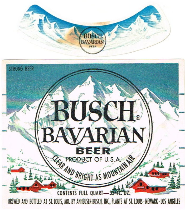 Item #35253 1954 Busch Bavarian Beer Label