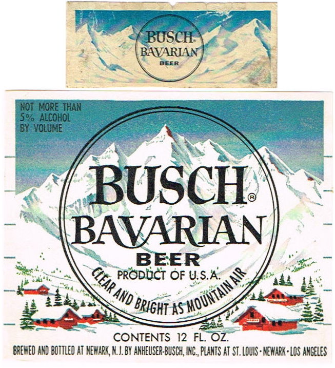 Item #92373 1954 Busch Bavarian Beer Label