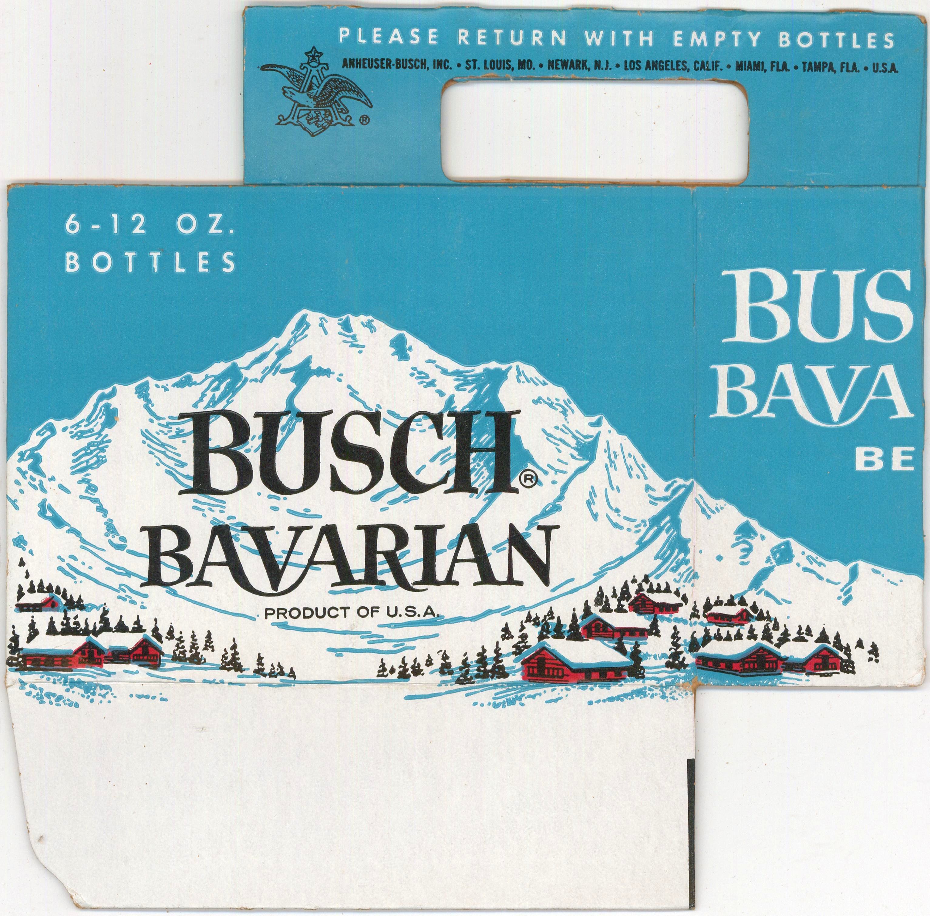 Item #13150 1959 Busch Bavarian Beer (12oz Bottles) Six-pack Holder