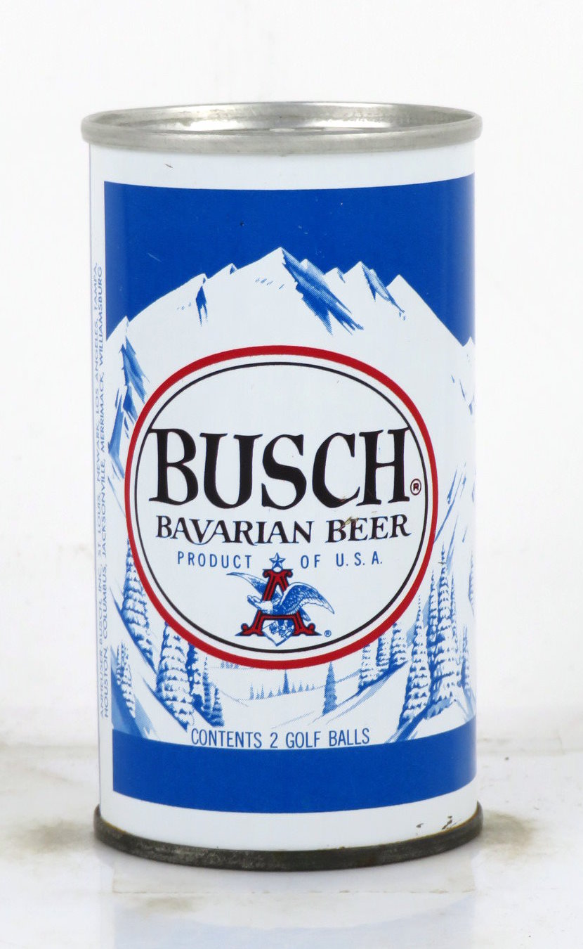Item #96728 1978 Busch Bavarian Beer Golf Ball Can Tab Top Can