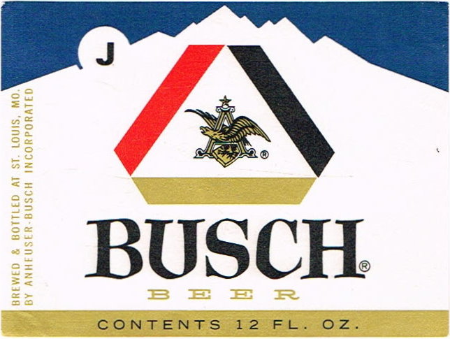 Item #92362 1964 Busch Beer (test) Label