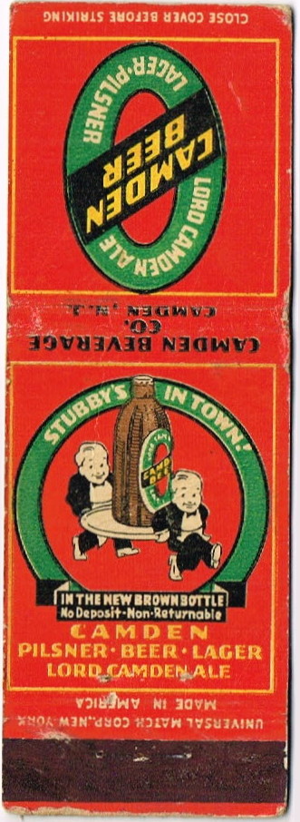 Item #24191 1938 Camden Pilsener Beer/Lager Dupe Matchcover NJ-CAM-011