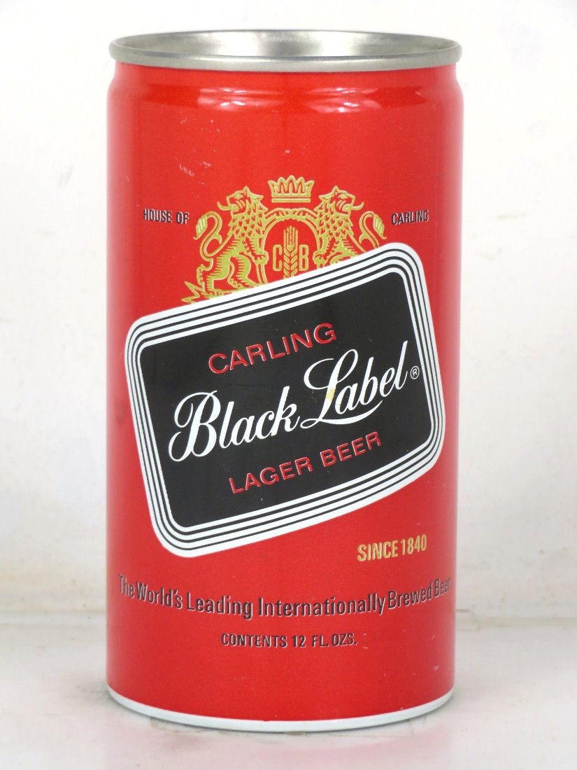 Item #101018 1972 Carling Black Label Beer Tab Top Can Undocumented