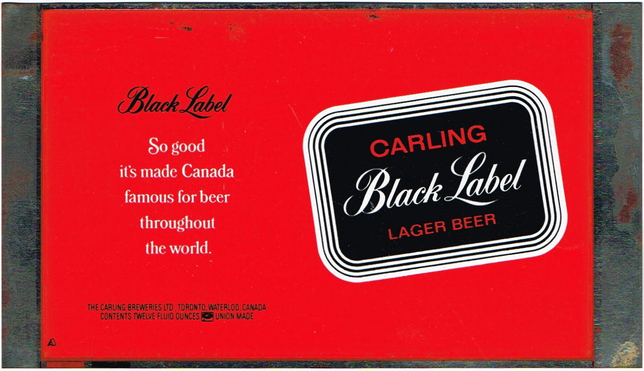 Item #98823 1966 Carling Black Label Lager Beer Tab Top Can