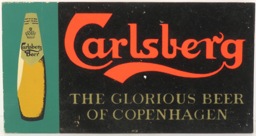 Item #3389 1965 Carlsberg Beer Sign