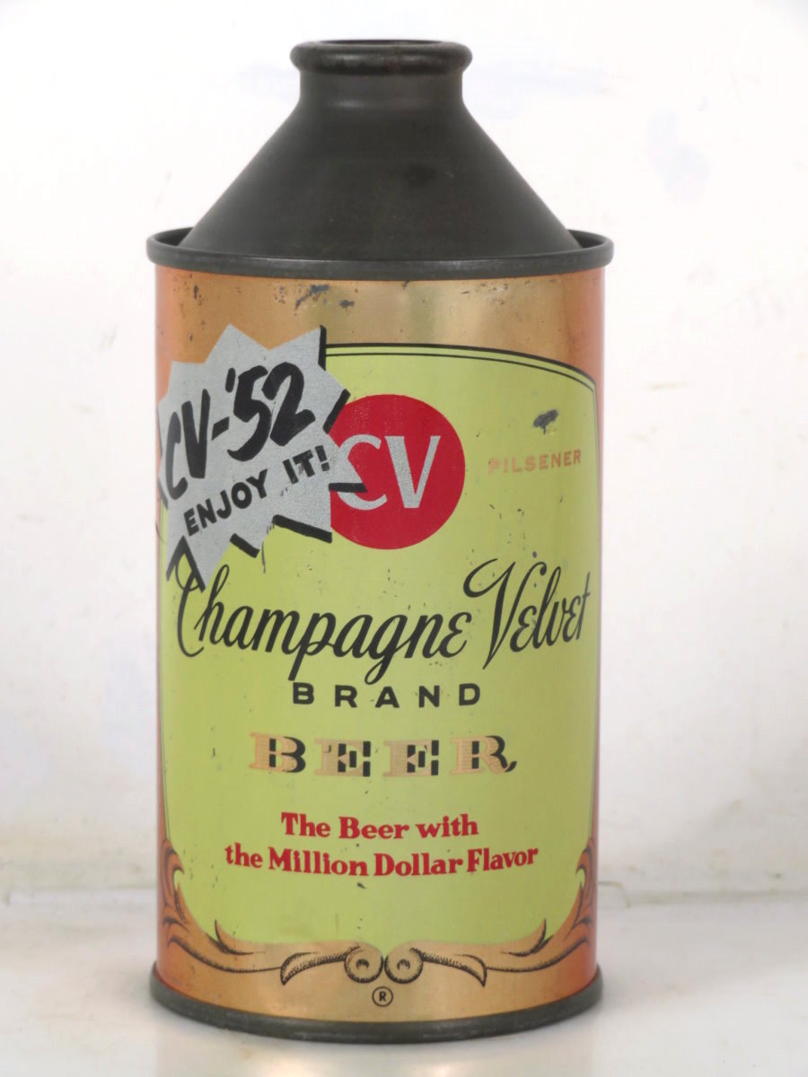 Item #26565 1952 Champagne Velvet Beer Cone Top Can 157-11