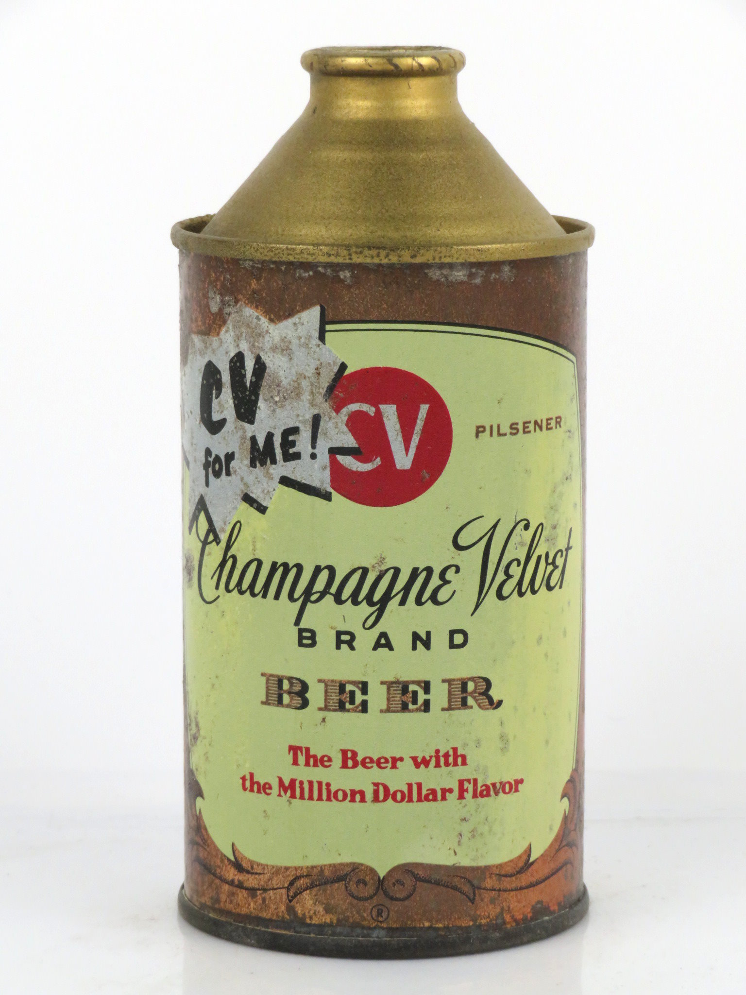 Item #754 1953 Champagne Velvet Beer Cone Top Can 157-13