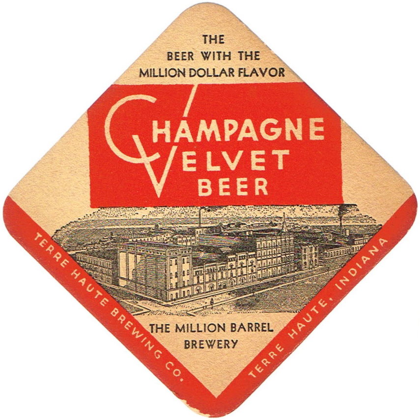 Item #9737 1934 Champagne Velvet Beer Coaster IN-TER-6