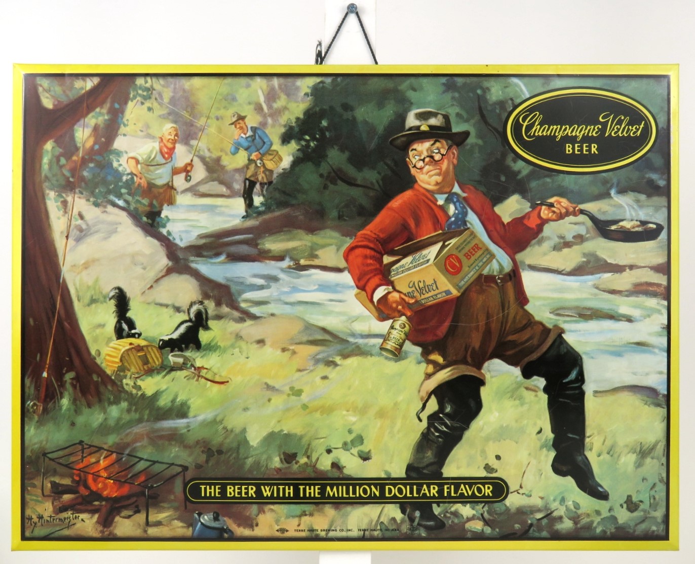 Item #103598 1946 Champagne Velvet Beer Hy Hintermeister "Skunk Attack ...