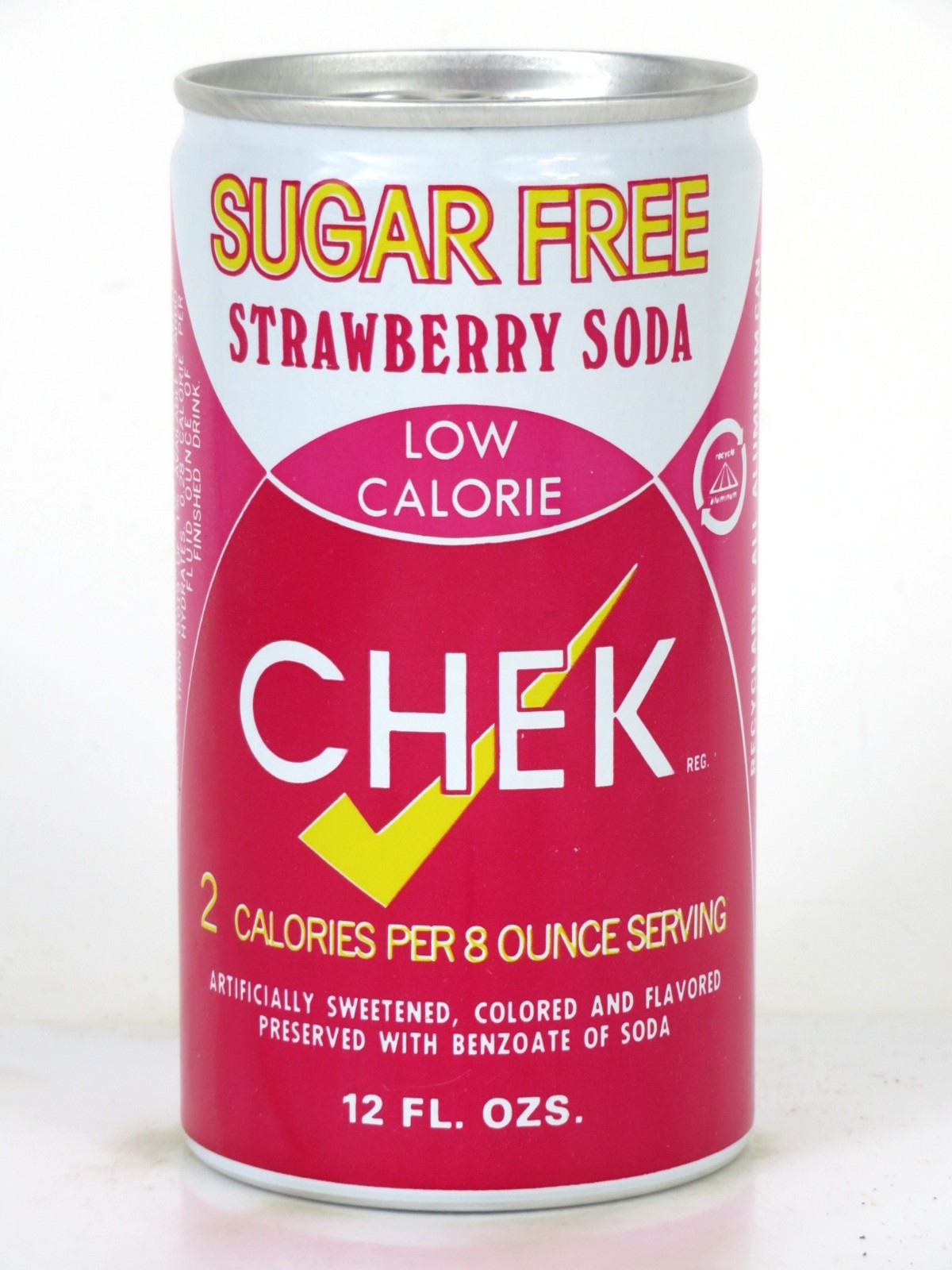Item #98917 1975 Chek Diet Strawberry Soda Orlando Florida Tab Top Can