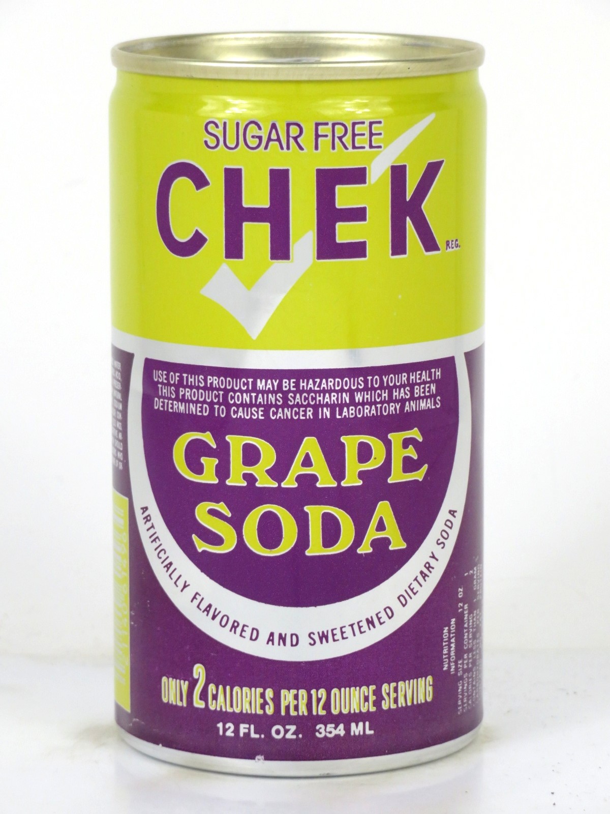 Item #98916 1978 Chek Diet Grape Soda Orlando Florida Tab Top Can