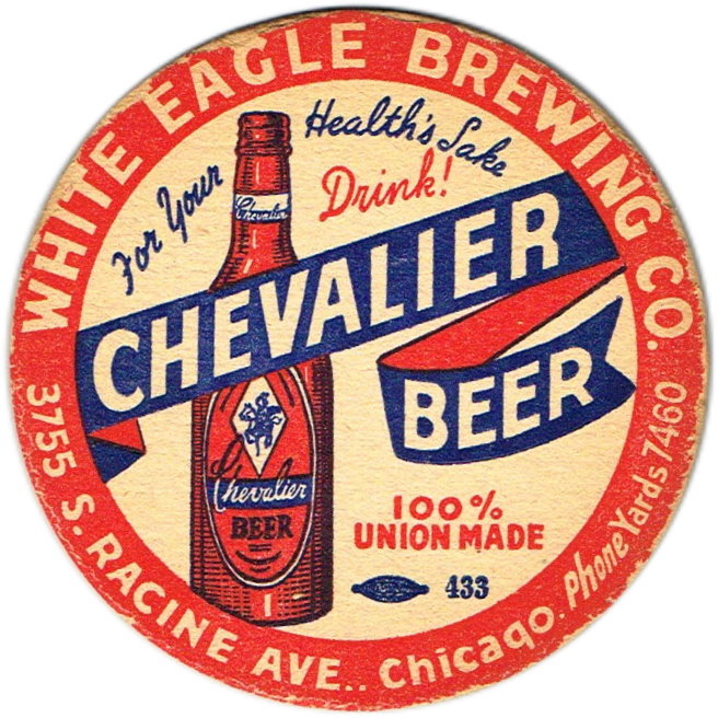 Item #4351 1937 Chevalier Beer Coaster IL-WHI-4