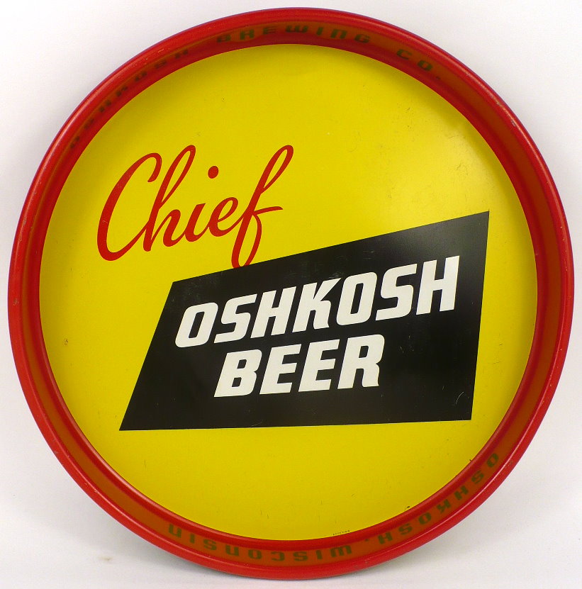 Item #28952 1945 Chief Oshkosh Beer Serving Tray