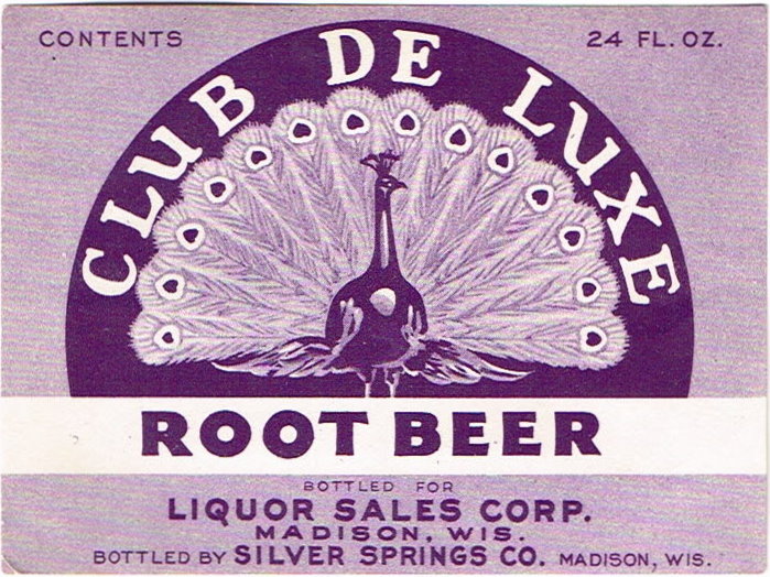 Item #103650 1940 Club De Luxe Root Beer Silver Springs Madison ...
