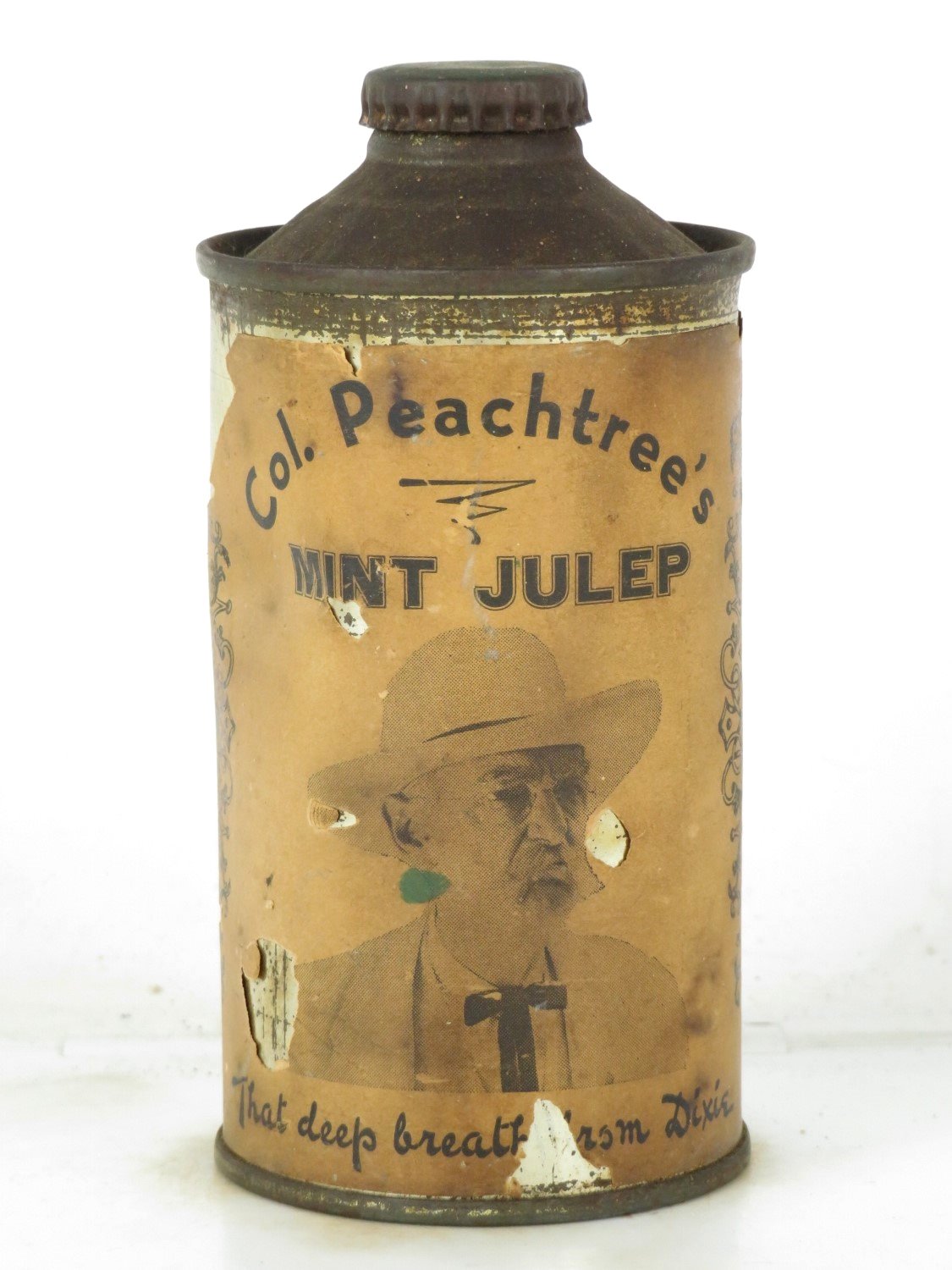 Item #98745 1936 Colonel Peachtree's Mint Julep (movie prop) Cone Top ...
