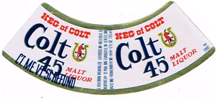 Item #47891 1977 Colt 45 Malt Liquor (Neck Label) Label WI215