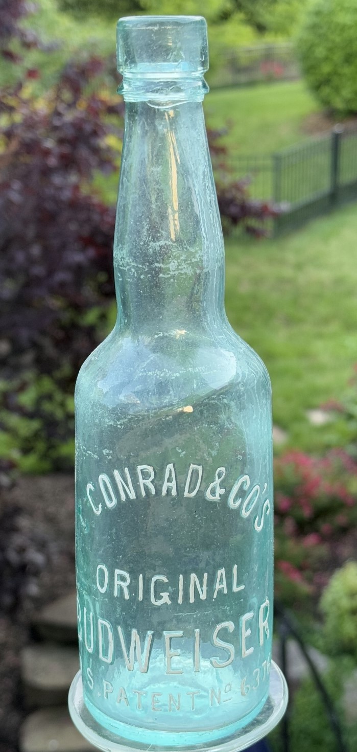 Item #90000 1885 Conrad & Co's Original Budweiser Beer Bottle