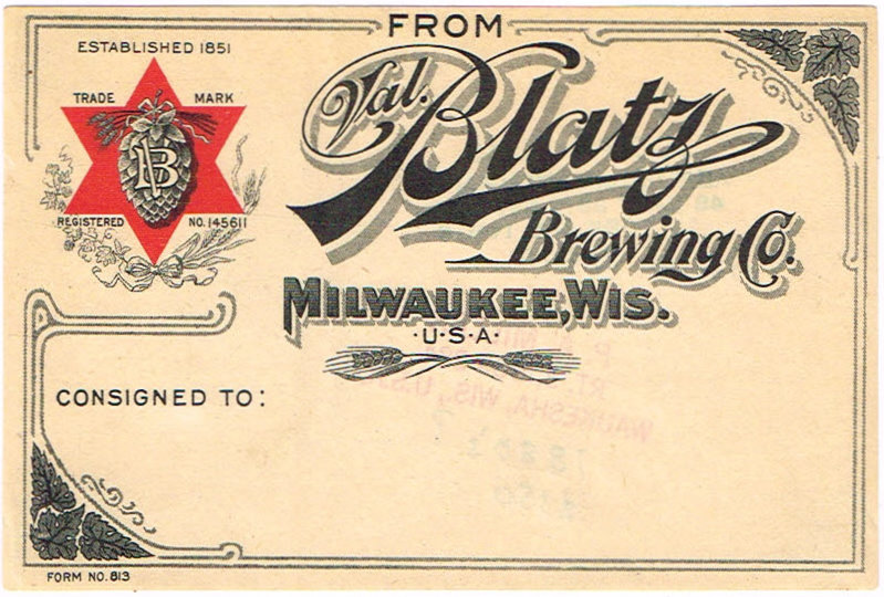 Item #90976 1900 Consignee Label Label WI288-X Unpictured