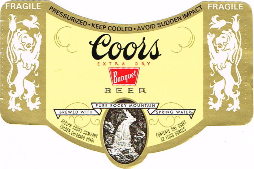 Item #102437 1965 Coors Banquet Beer Label