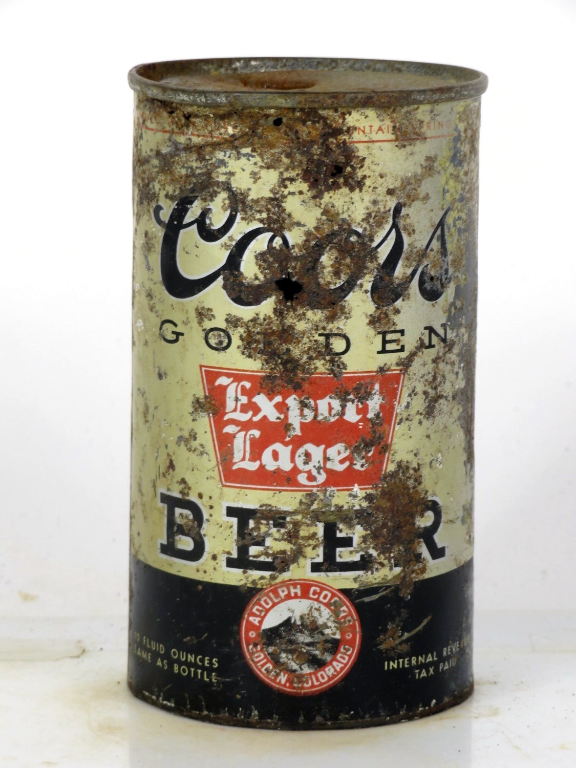Item #15626 1936 Coors Golden Export Lager Beer Flat Top Can 51-15