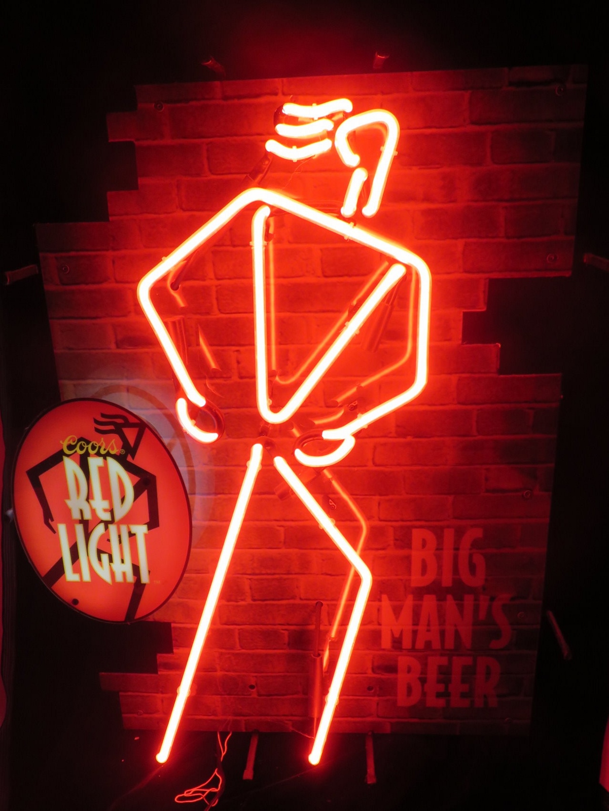 Item #108550 1995 Coors Red Light Beer Large Neon Sign