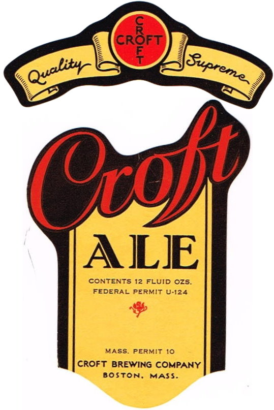 Item #70563 1933 Croft Ale Label ES49-05