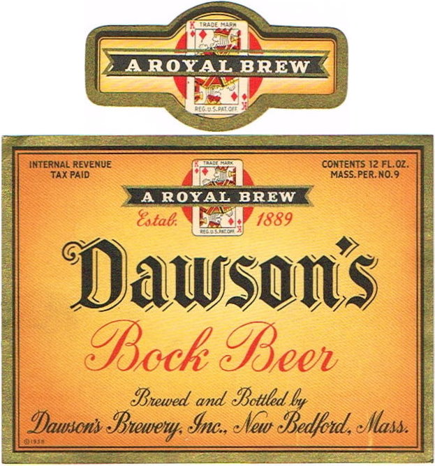 Item #100088 1939 Dawson's Bock Beer Label ES65-03