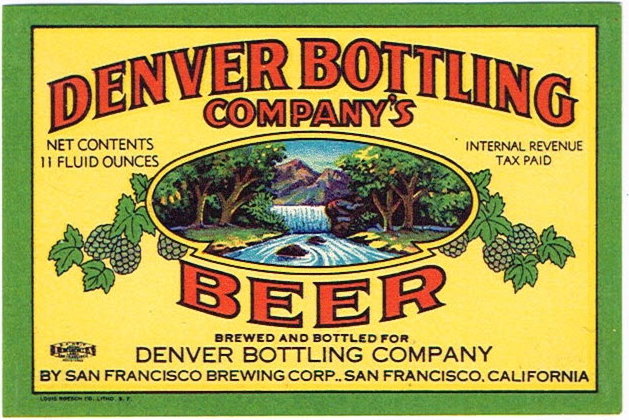 Item #23971 1935 Denver Bottling Company's Beer Label WS46-10
