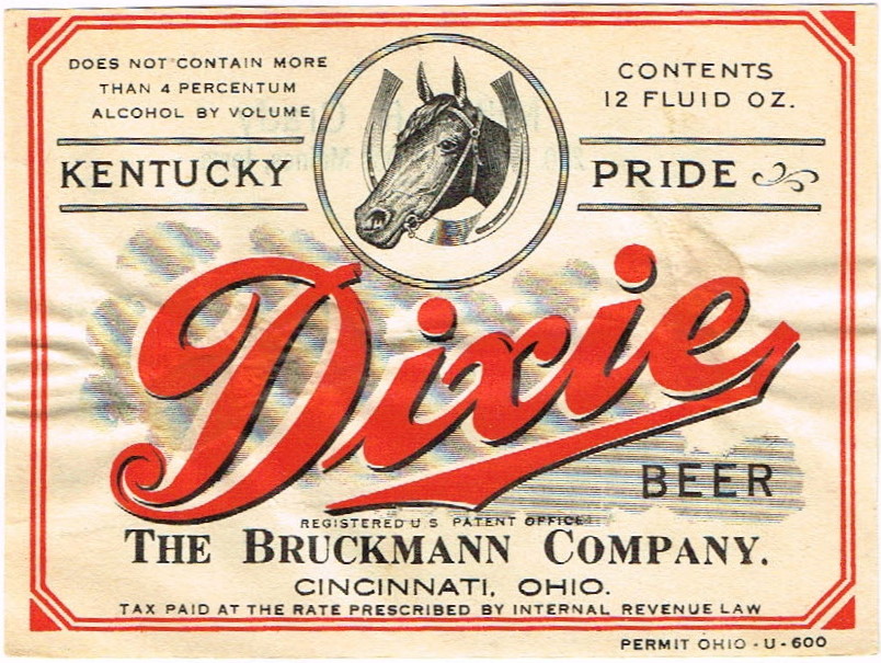 Item #80703 1933 Dixie Beer Label OH18-15v