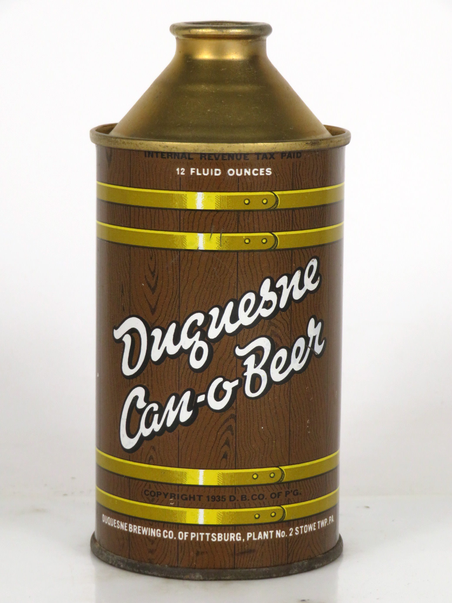 Item #36292 1948 Duquesne Can-O-Beer Cone Top Can 159-28