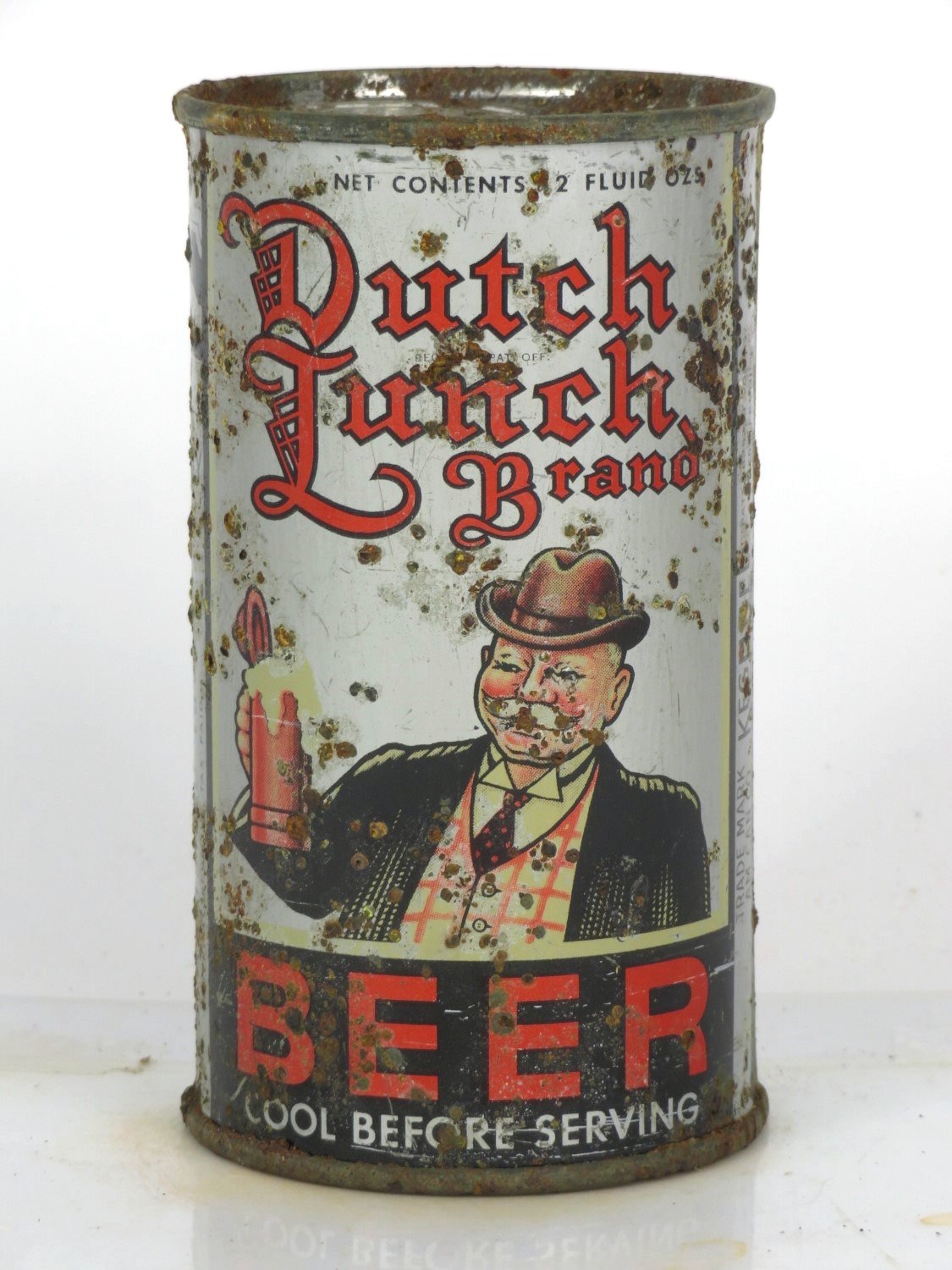 Item #32024 1938 Dutch Lunch Brand Beer Flat Top Can OI-214