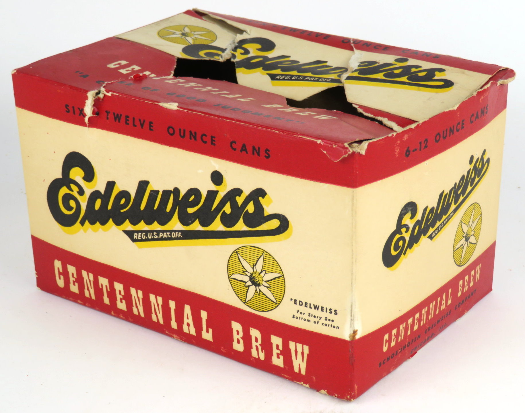Item #94188 1953 Edelweiss Beer six pack box Six-pack Holder