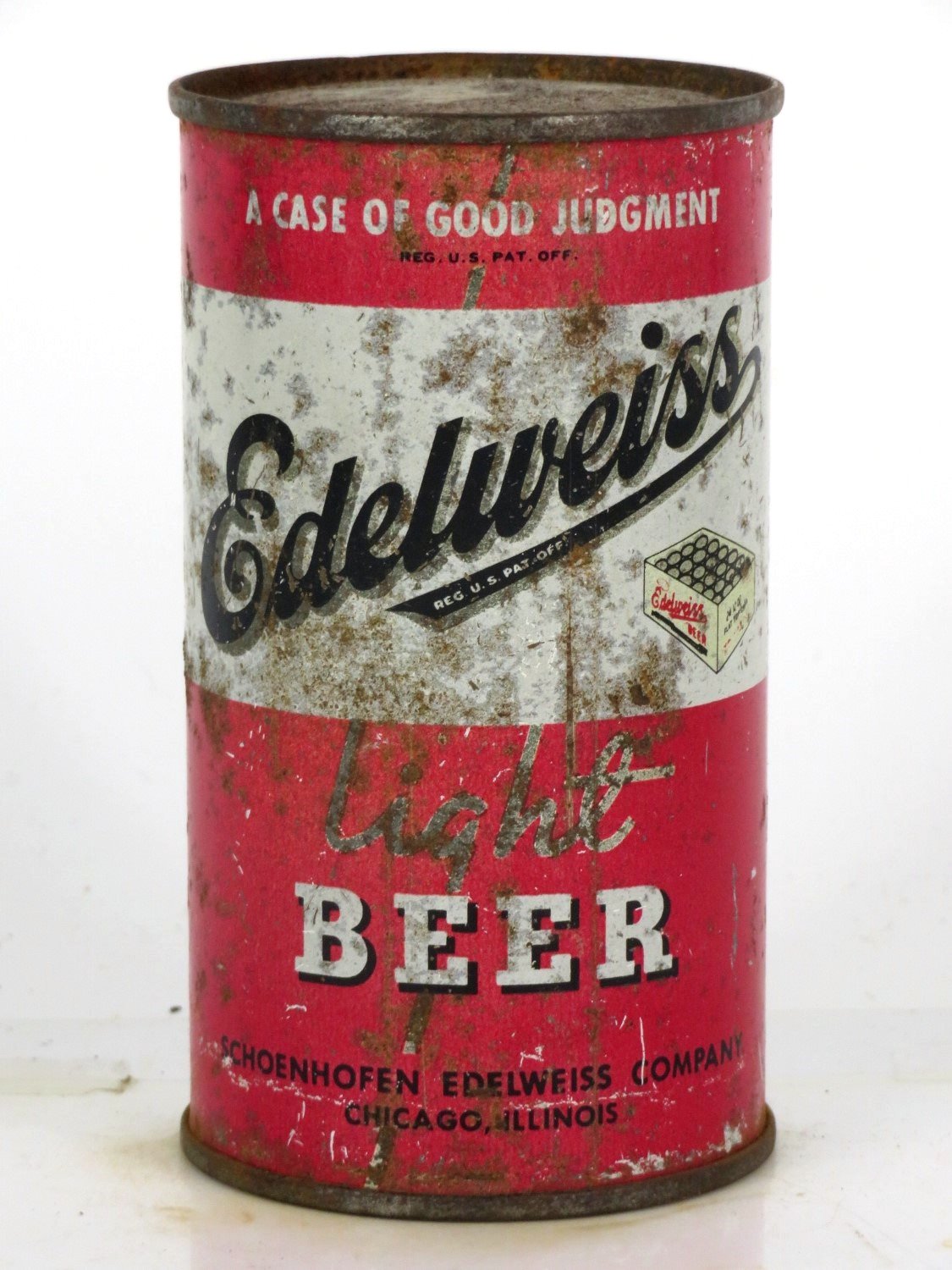 Item #14272 1952 Edelweiss Light Beer Flat Top Can 58-40.7b
