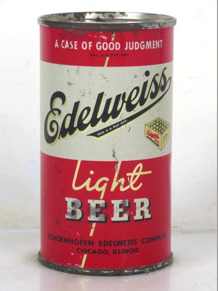Item #53311 1947 Edelweiss Light Beer IRTP Flat Top Can 58-39