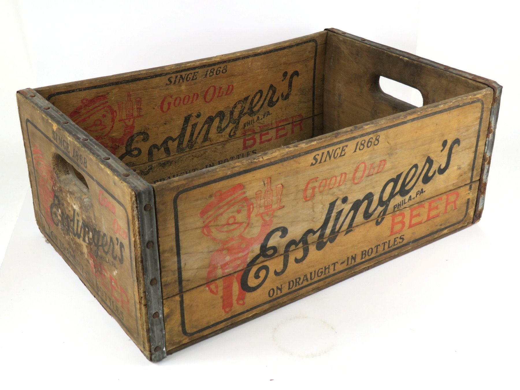 Item #7962 1940 Esslinger's Beer Wooden Crate