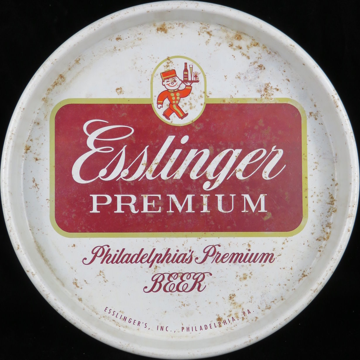 Item #9841 1960 Esslinger Premium Beer Serving Tray