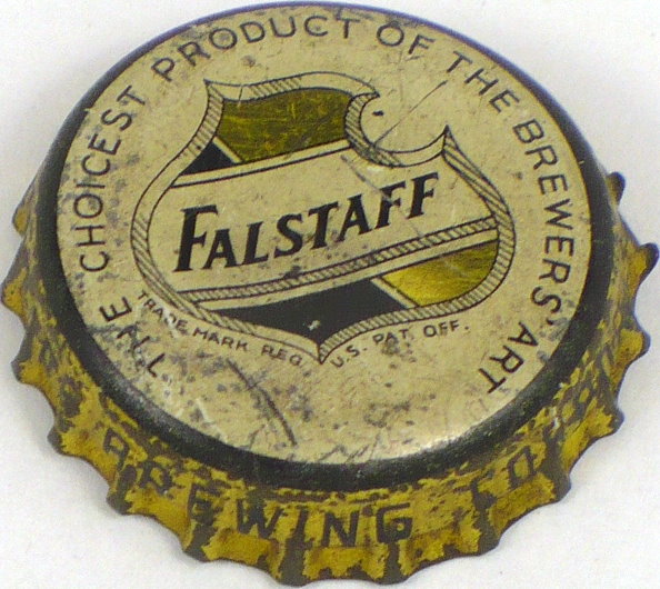 Item #5653 1940 Falstaff Beer (metallic gold & cream) Bottle Cap