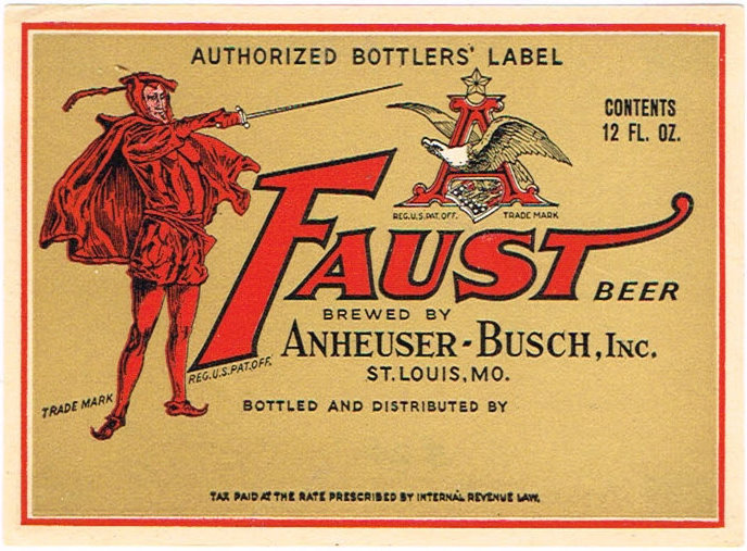 Item #84731 1935 Faust Beer Label CS126-19