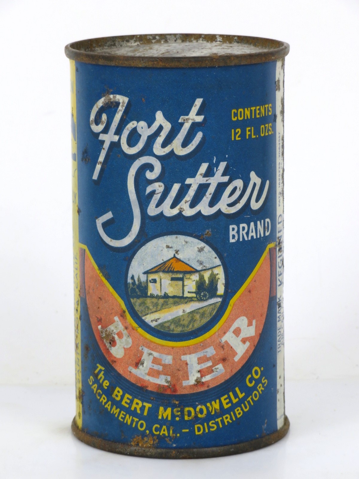 Item #813 1938 Fort Sutter Beer Flat Top Can OI-286