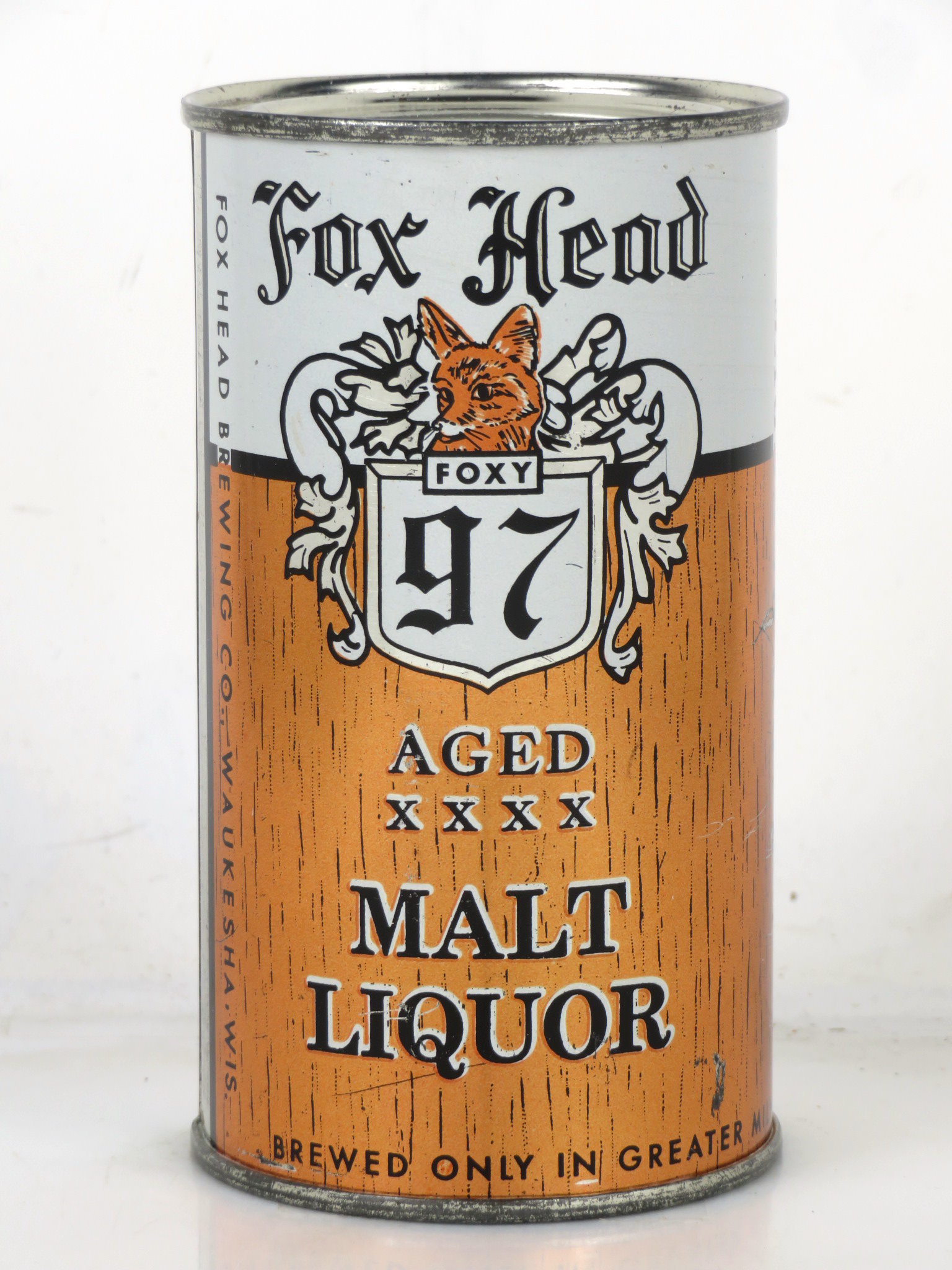 Item #58661 1957 Fox Head Malt Liquor Flat Top Can 66-18v